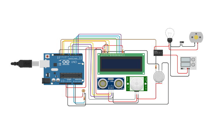 Circuit Design Smart Home Automation Tinkercad