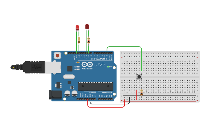Circuit design [Problema 2 - Tinkercad