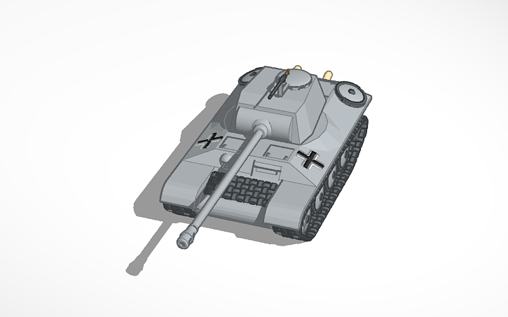 3D design VK 34.01 Cougar [Fictional German Medium Tank] - Tinkercad