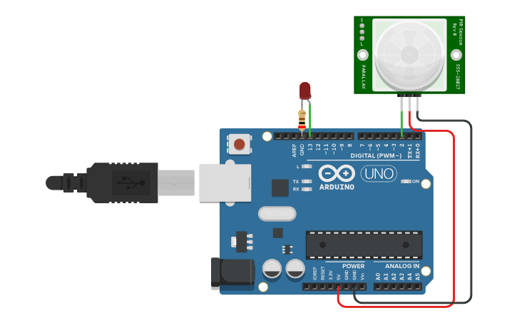 Circuit design DETECTOR DE OBSTACULOS - Tinkercad