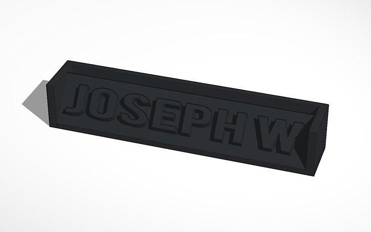 3D design J-stem Name Plate 2.0 | Tinkercad