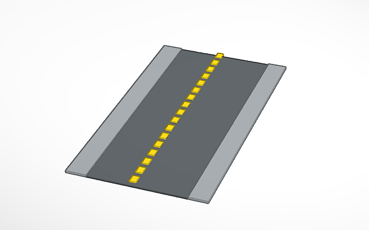 3D design road and sidewalk - Tinkercad