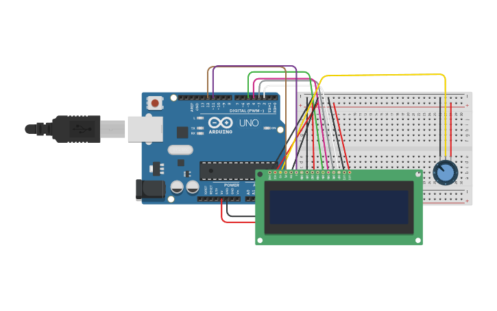 Circuit design Display LCD - Arduino - Tinkercad