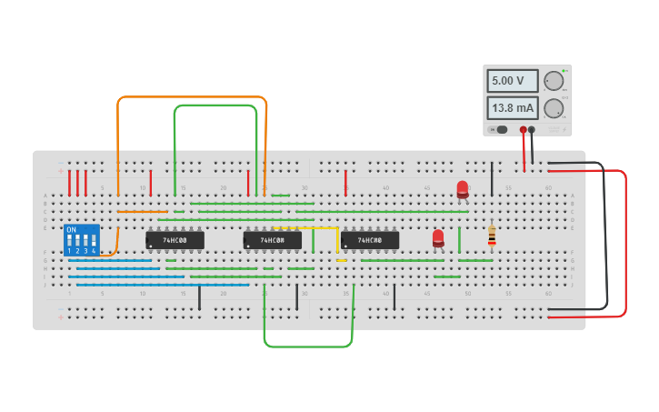 Circuit design FULL SUBTRACTOR USING NAND GATES - Tinkercad