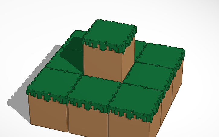 3D design Minecraft Grass - Tinkercad