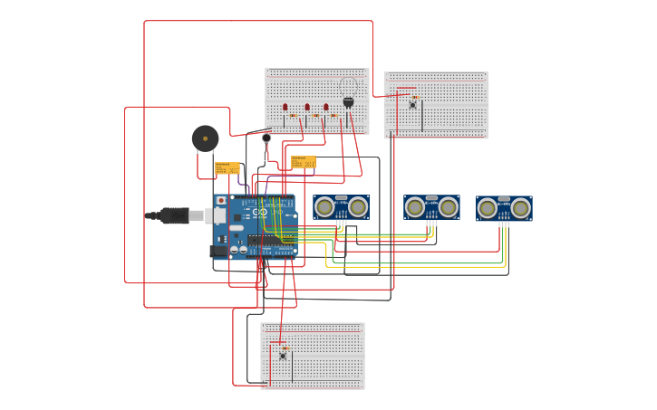 Circuit Design Copy Of Object Detection With Vibration Actuator Tinkercad