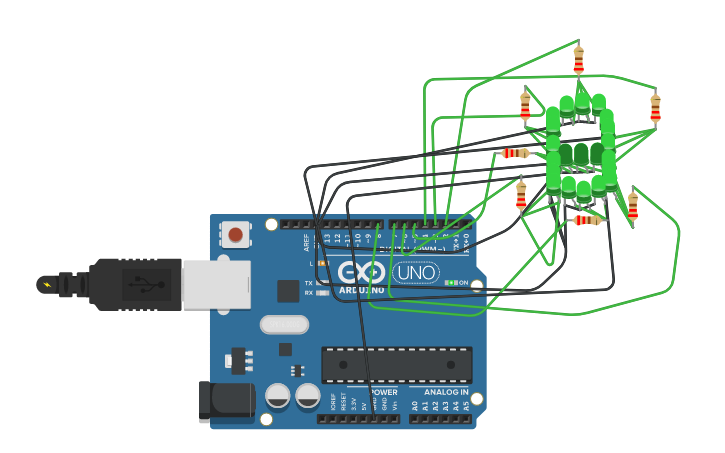 Circuit design Double Display | Tinkercad