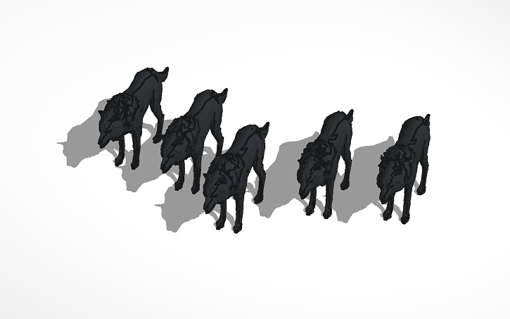 3D design Wolf pack | Tinkercad