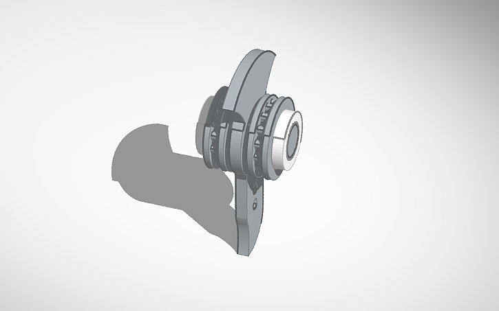 3D design Aftershock Style Asymmetrical Vertical Spinner - Tinkercad