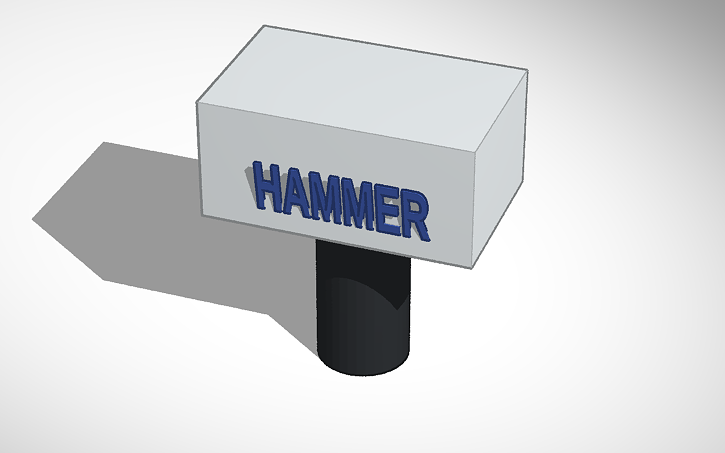 3D design Hammer - Tinkercad