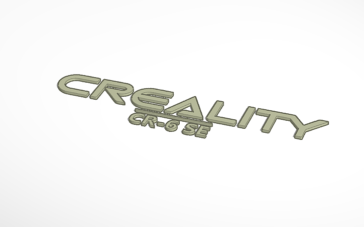 3D design Creality 2 Line LOGO - Tinkercad