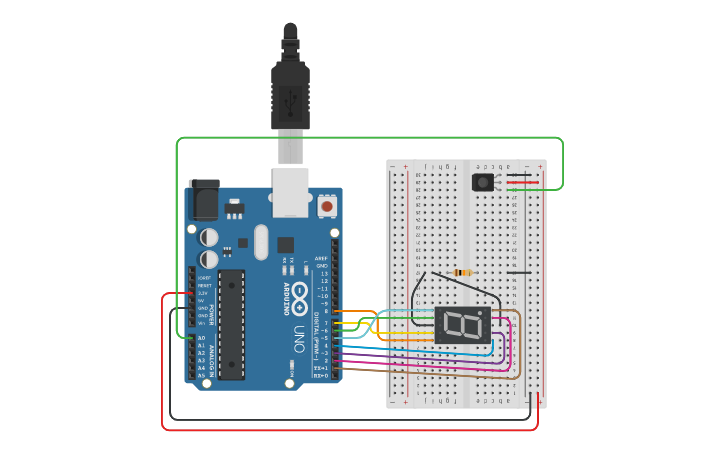 Circuit design Arduino - UV Index - Tinkercad