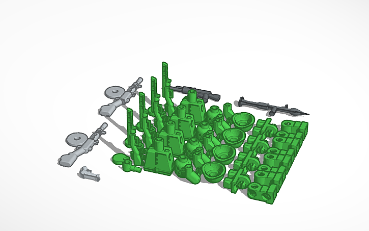 3D design LEGO® WW2 Russian Soldiers - Tinkercad