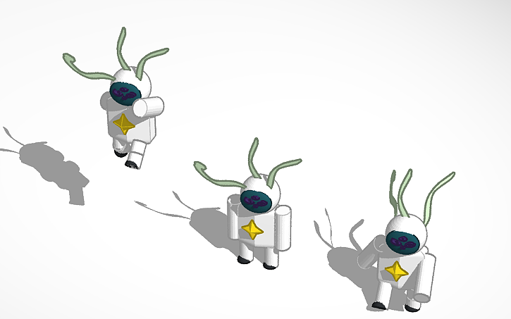 3D design Alien 3 pose | Tinkercad