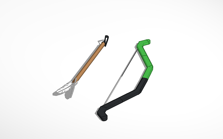 3D design Bow and Arrow | Tinkercad