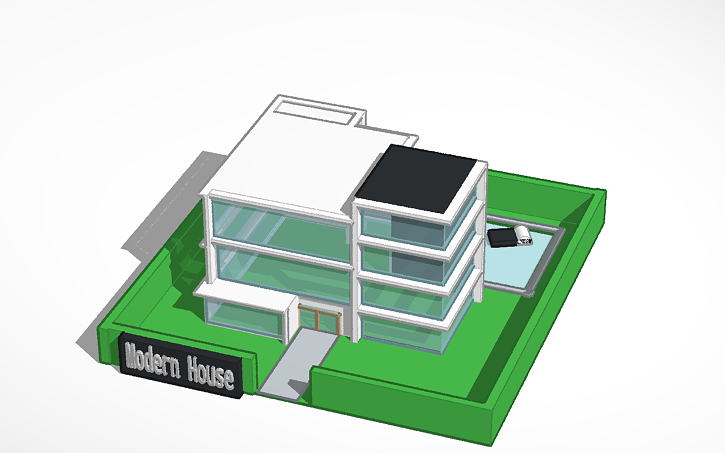 3D design Modern House - Tinkercad