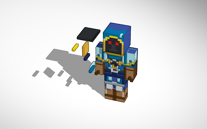 3D design Minecraft dungeons Stax (hero pass skin 1) WIP | Tinkercad