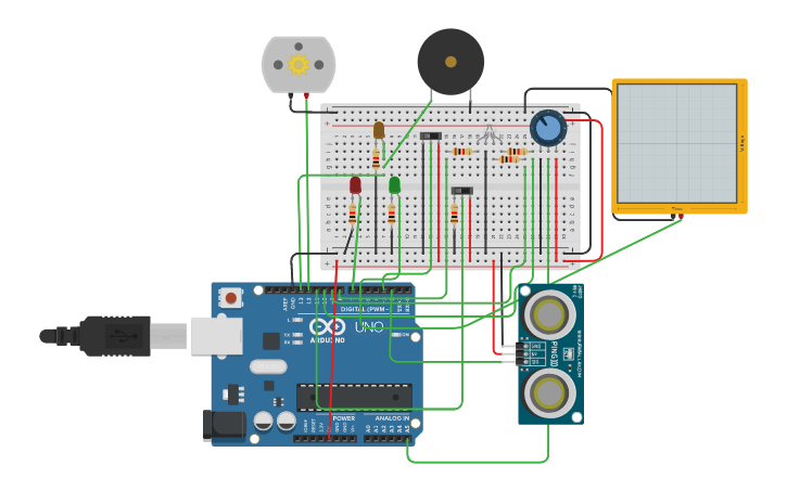 Circuit design integrated project of embedded C | Tinkercad