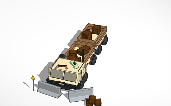 3D design Transport Military Convoy - Tinkercad
