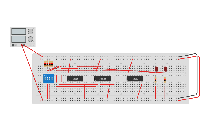 Circuit Design Sumador De 1 Bit Tinkercad
