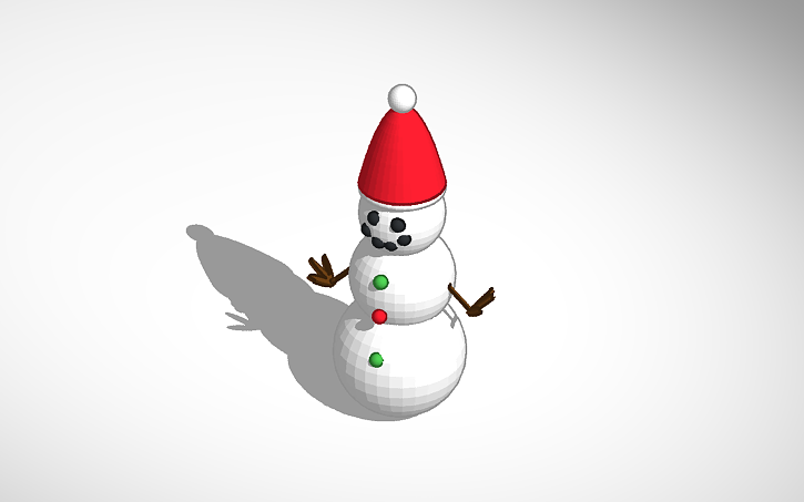 3D design Snowman - Tinkercad