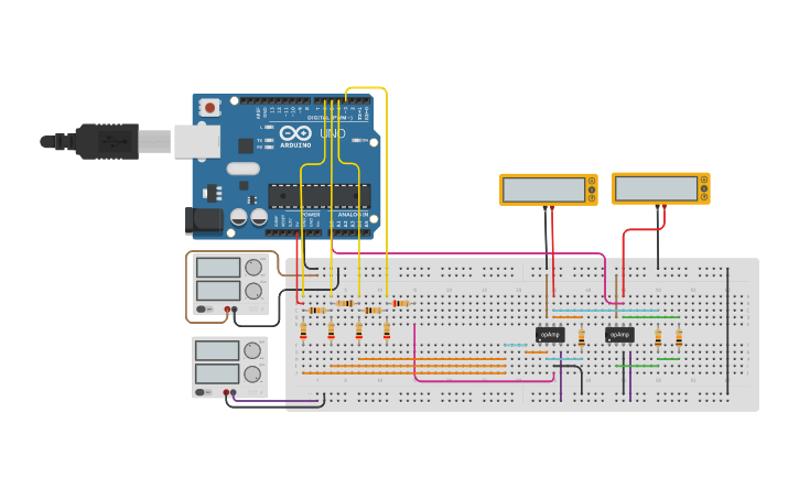 Circuit design Characterisation and Signal Conversion Circuit | Tinkercad