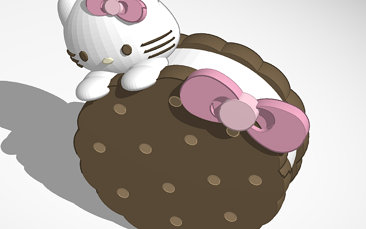 3D design ୧ ⁺˖ hello kitty cookie `´ ⊂⊃ !!1 ⊹ ꒱ - Tinkercad