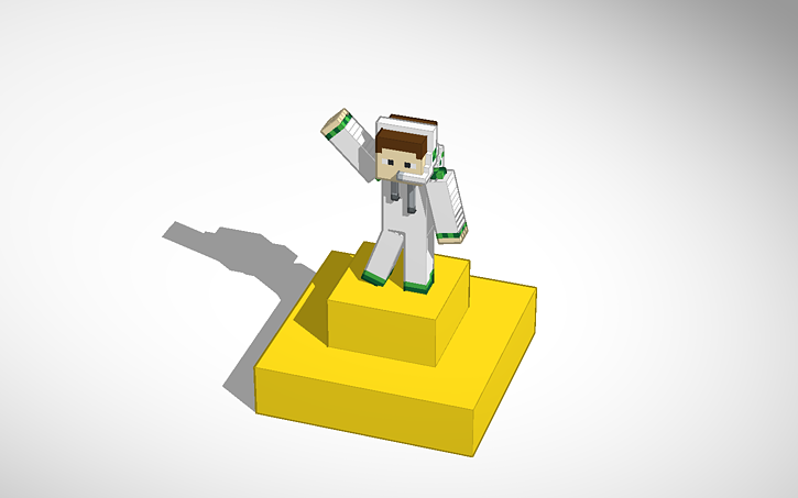 3D design The Statue of R. Minecraft | Tinkercad