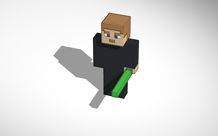 3D design Minecraft Luke Skywalker - Tinkercad