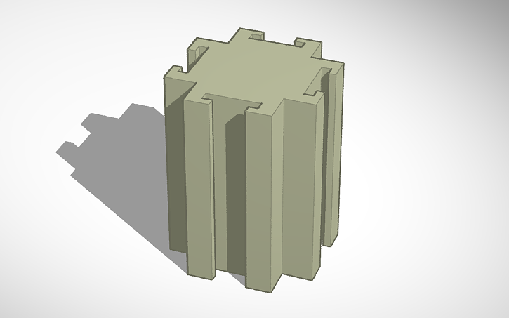 3D design 8x8 Roughcut - Tinkercad