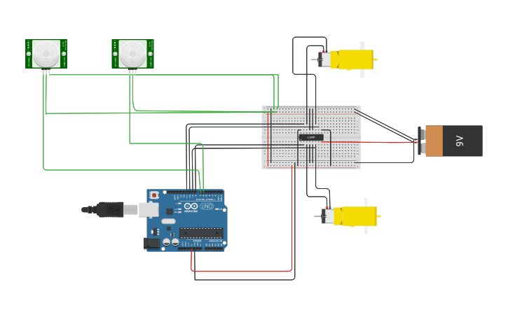 Circuit design robot - Tinkercad