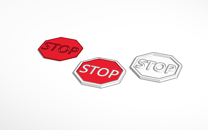 3D design STOP Sign | Tinkercad