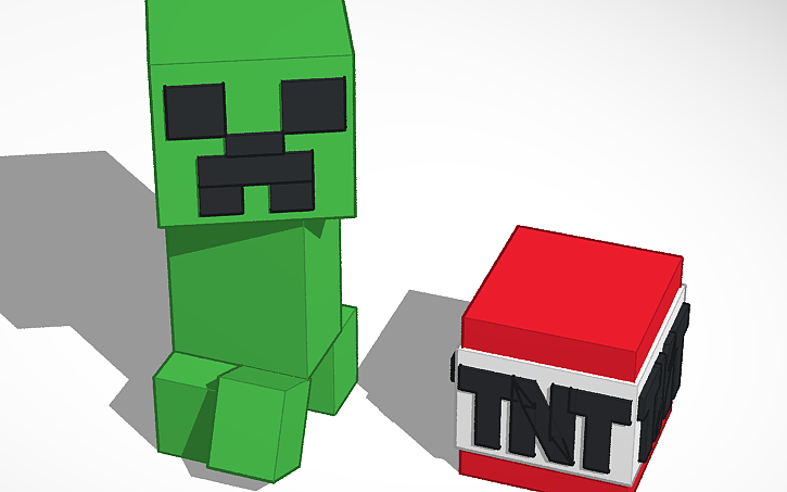 3D design Minecraft crepper | Tinkercad