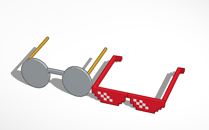 3D design minecraft glasses | Tinkercad