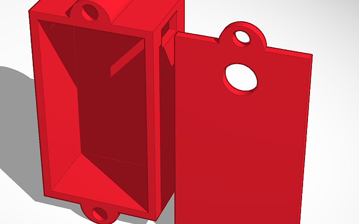 3D design box 9v battery - Tinkercad
