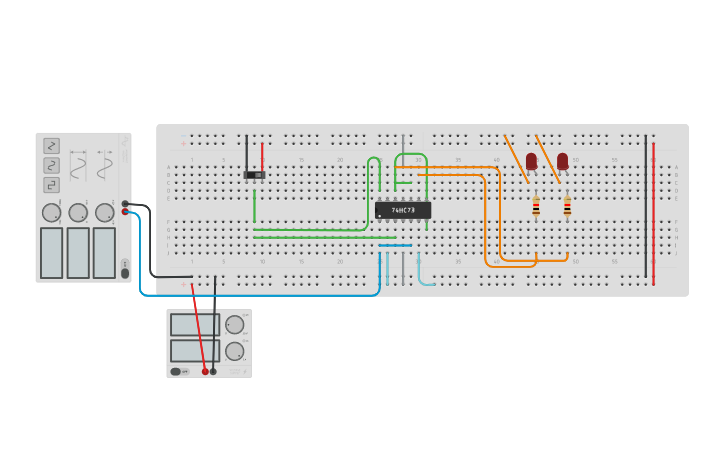 Circuit design SYNC-COUNTER - Tinkercad