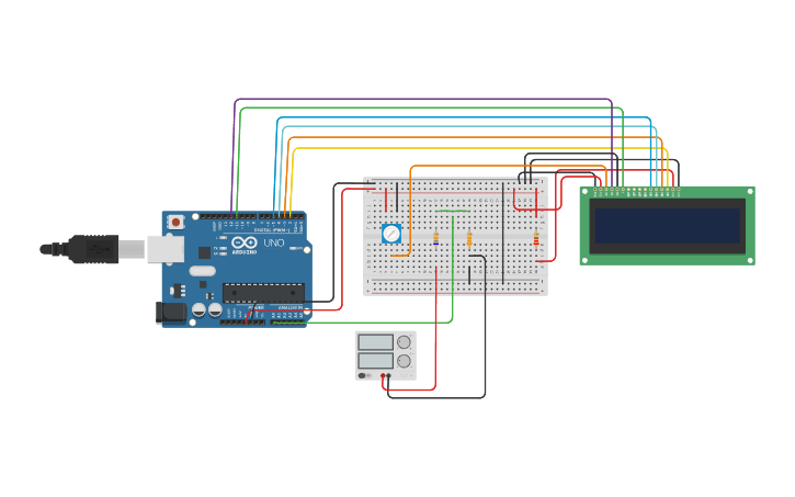 Circuit design Copy of 59. Arduino voltmetro digitale da 0 a 30V | Tinkercad