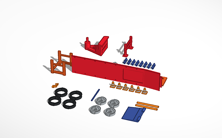 3D design A 1:64 scale gooseneck trailer (UPGRADED) (transport trailer ...