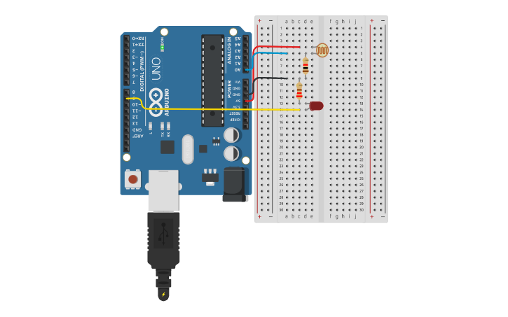 Circuit design Photoresistor | Tinkercad