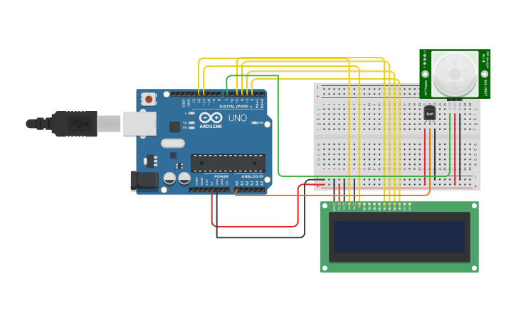 Circuit Design Fever Detector Tinkercad