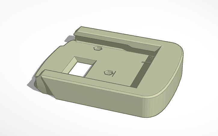 3D design Bosch 18V Professional Battery receiver socket - Tinkercad