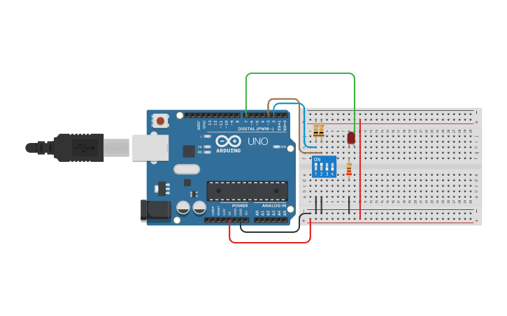 Circuit design Expresión Booleana: S = AB’ + AB en arduino TABLA DE ...