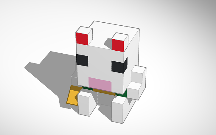3D design 3D pixel Cat... | Tinkercad