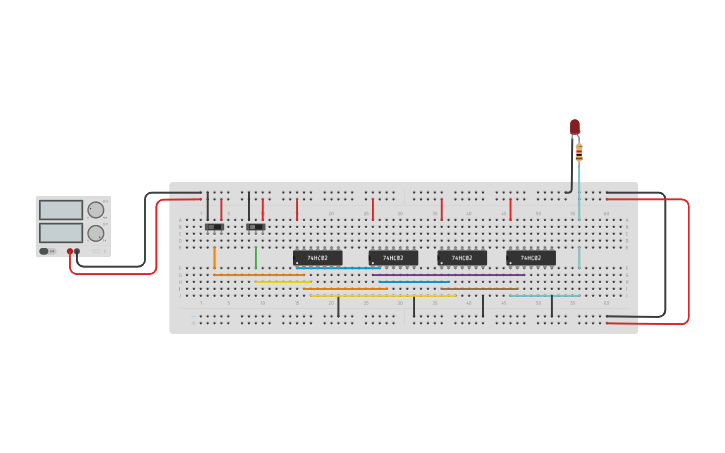 Circuit design b119011 XNOR using NOR | Tinkercad