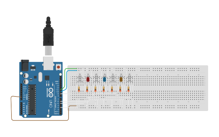 Circuit design LED CIRCUIT Design - Tinkercad