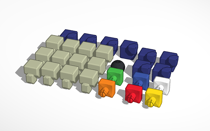 3D design 3D Printable Rubik's Cube - Tinkercad