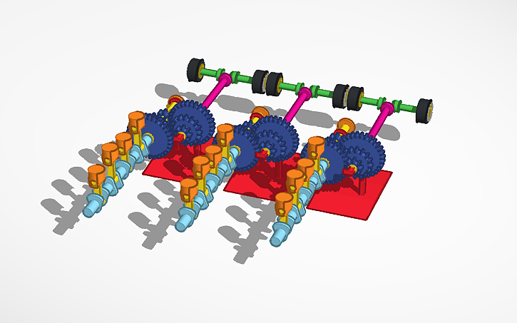 3D design Full Working Drivetrain - Tinkercad