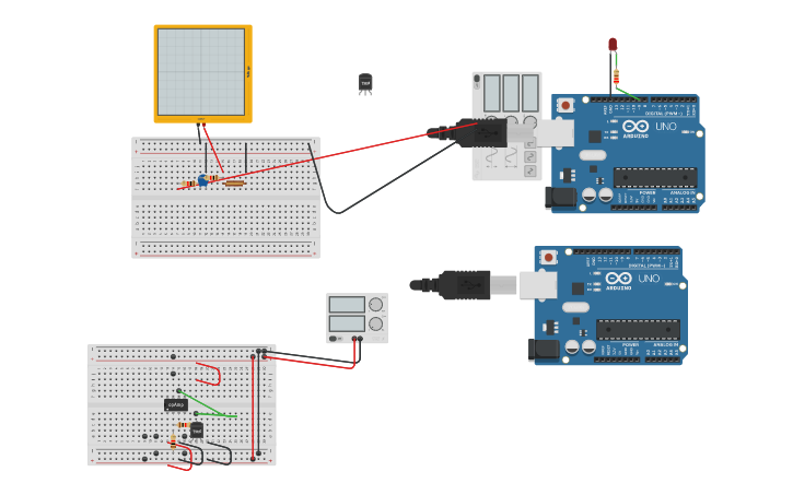 Circuit design RC-RL - Tinkercad