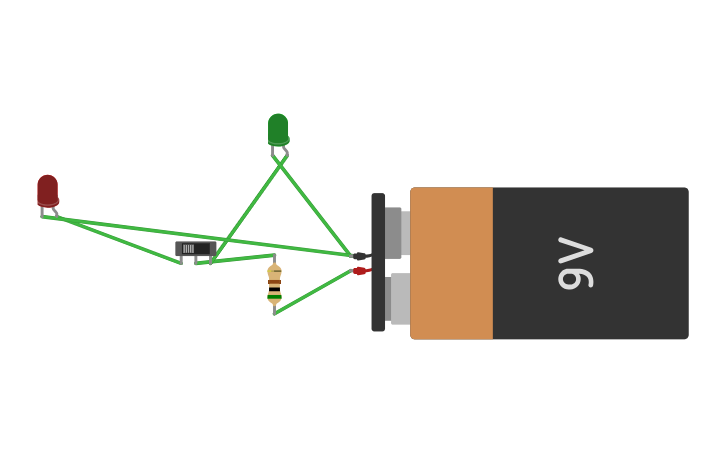 Circuit design two light switch - Tinkercad