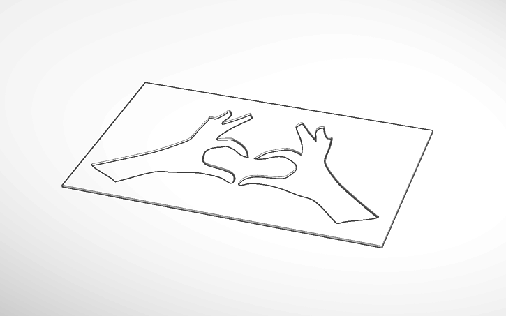 3D design hearthands stencil | Tinkercad